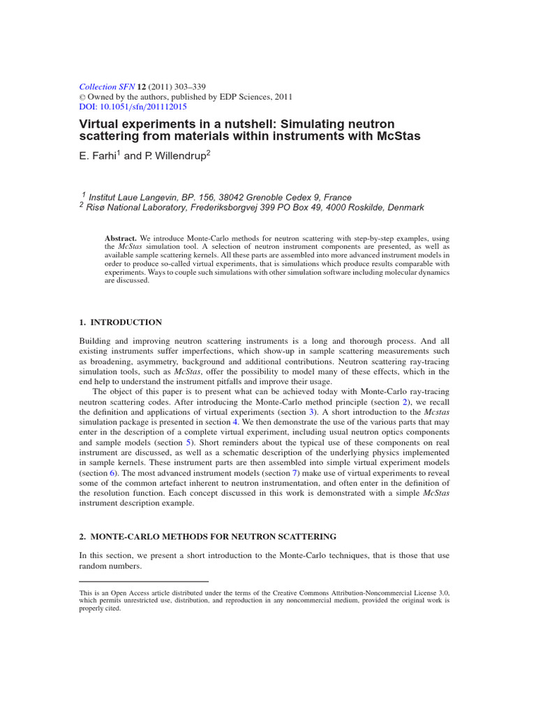 Virtual Experiments in A Nutshell | Download Free PDF | Monte Carlo ...