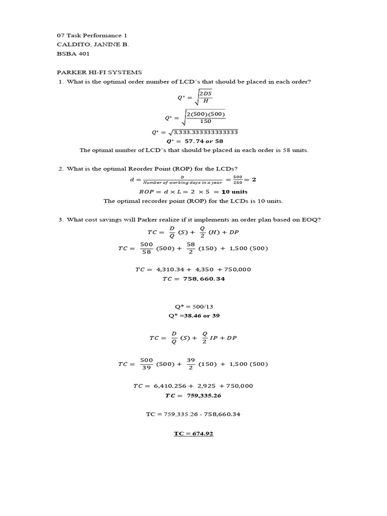 07 Task Performance 1 | PDF