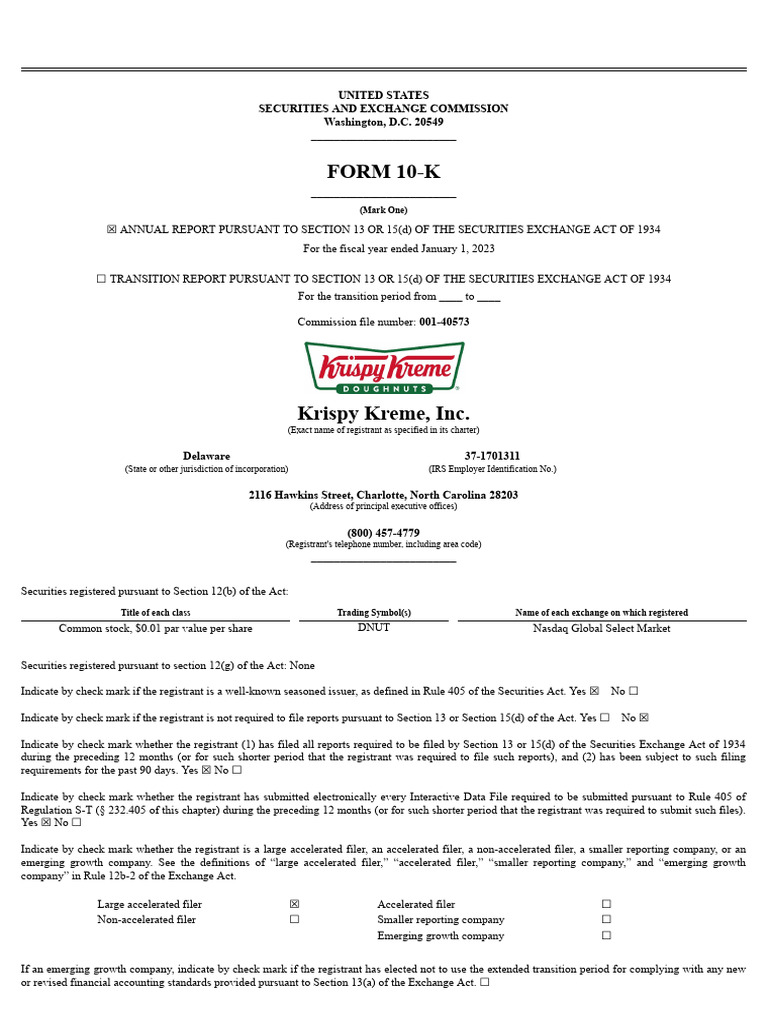 Traducción-Krispy Kreme | PDF | Equity (Finance) | Net Income