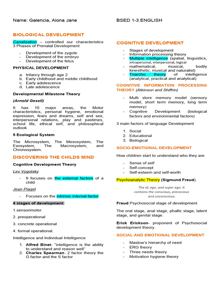 Theory of Development | Download Free PDF | Cognitive Development | Behaviorism