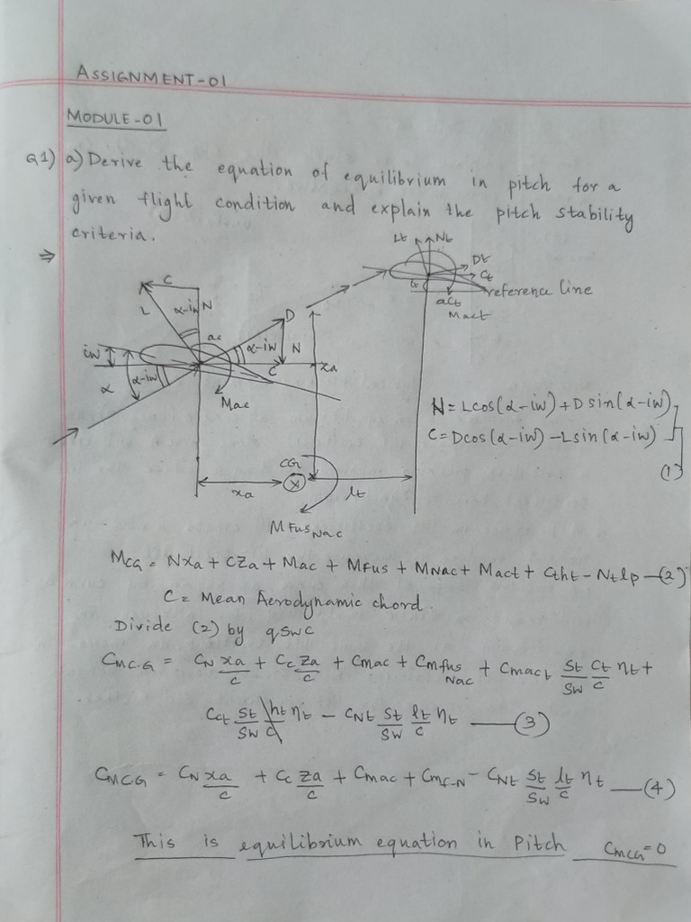 Stability and Control Assignment 1 | PDF