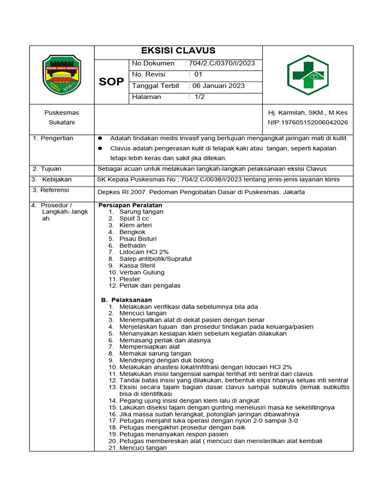 Sop Eksisi Clavus | PDF