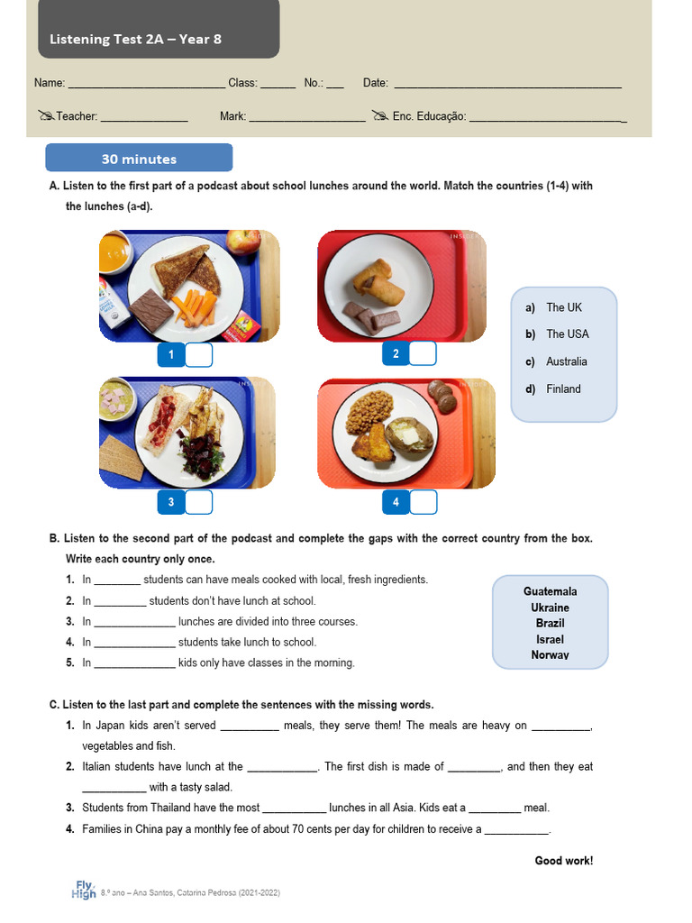 Year8 2021 2022 Eating Habits | PDF