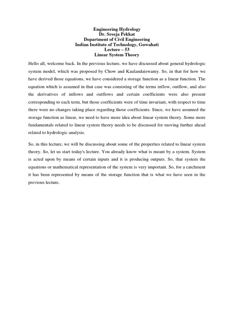 Lec 53 | PDF | Discharge (Hydrology) | Equations