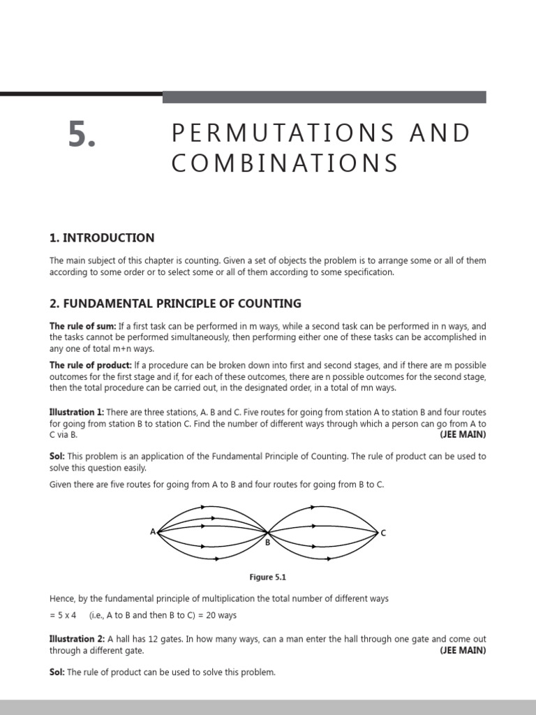 Permutations and Combinations | PDF | Permutation | Numbers
