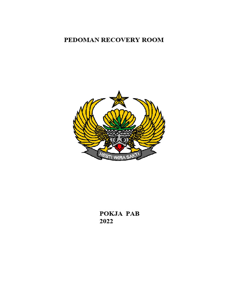 Pedoman Ruang Recovery Rumah Sakit | PDF