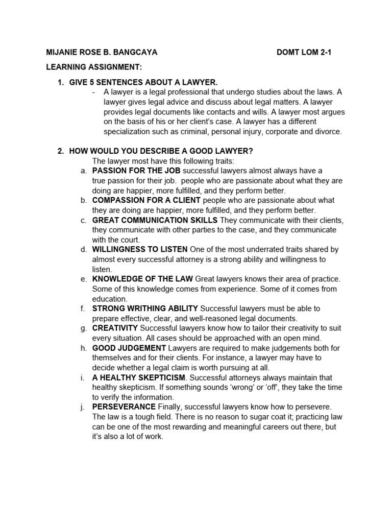 Key Traits of Successful Lawyers | PDF | Secretary | Lawyer