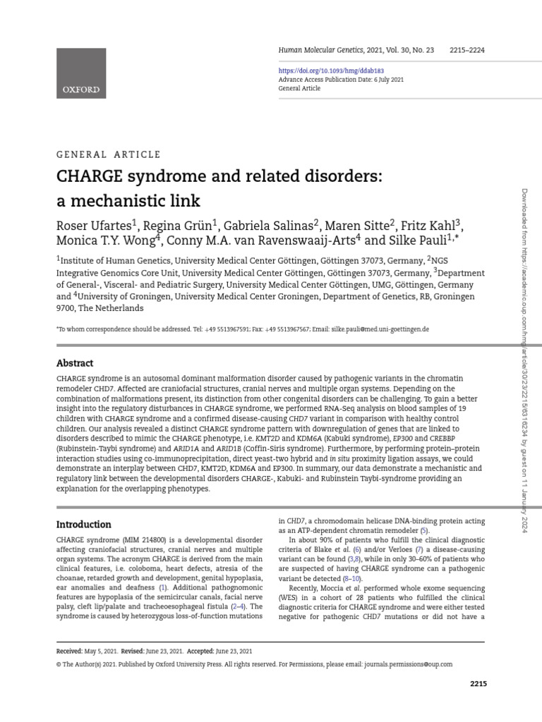Hum Mol Genet 2021 30 2215 | PDF | Protein–Protein Interaction | Dna ...