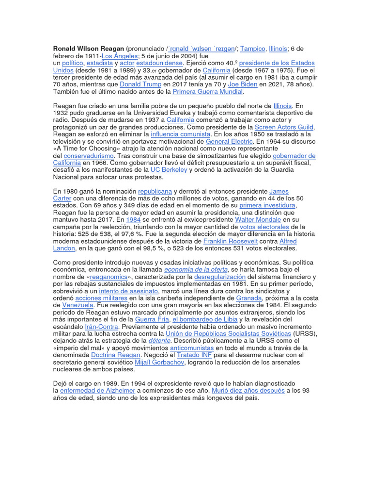 Scribd 3 | PDF | Ronald Reagan | Gobierno