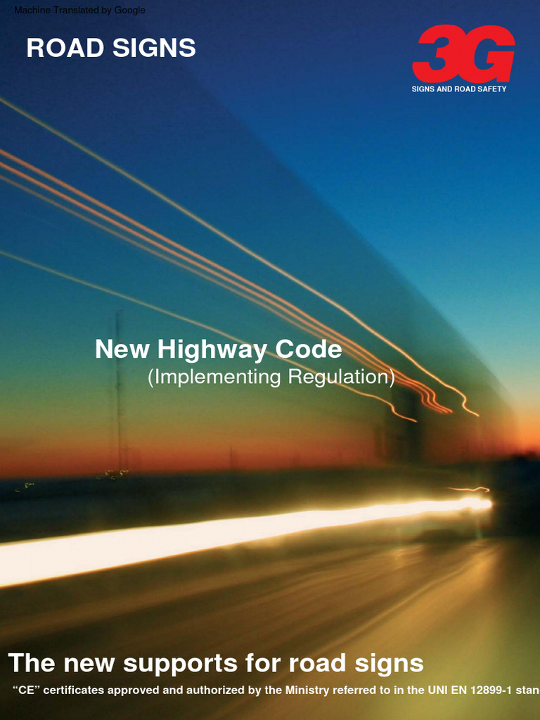 Italian Highway Code Road Signs Guide | PDF | Road | Materials