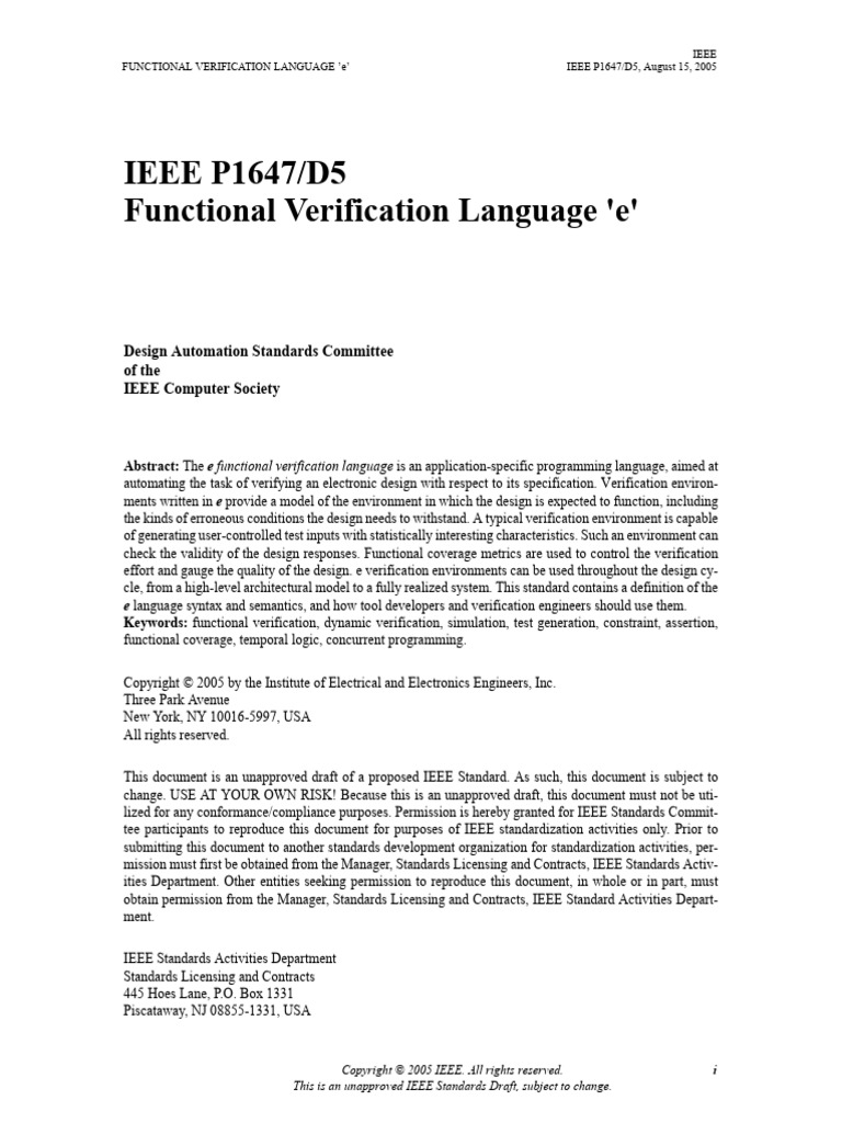 Ieee P1647 d5 | PDF
