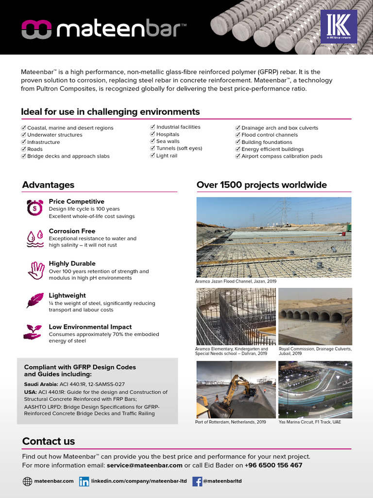 FRPB-GFRP Technical-Info | PDF | Strength Of Materials | Concrete