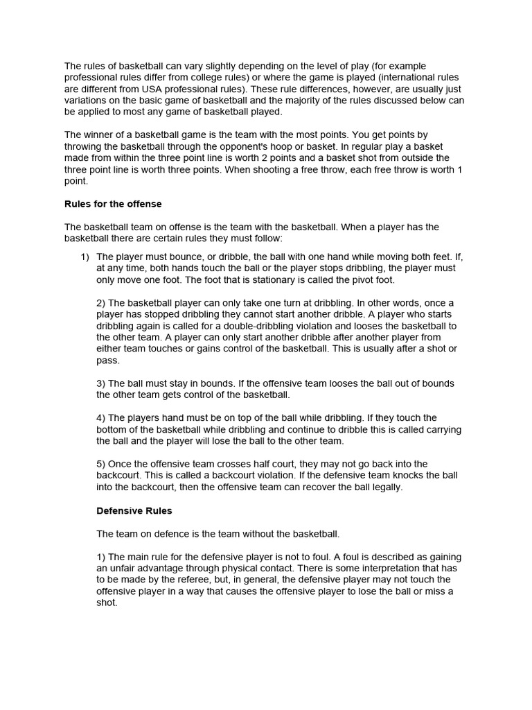 Basketball Print Out Today | PDF | Basketball Positions | Sports