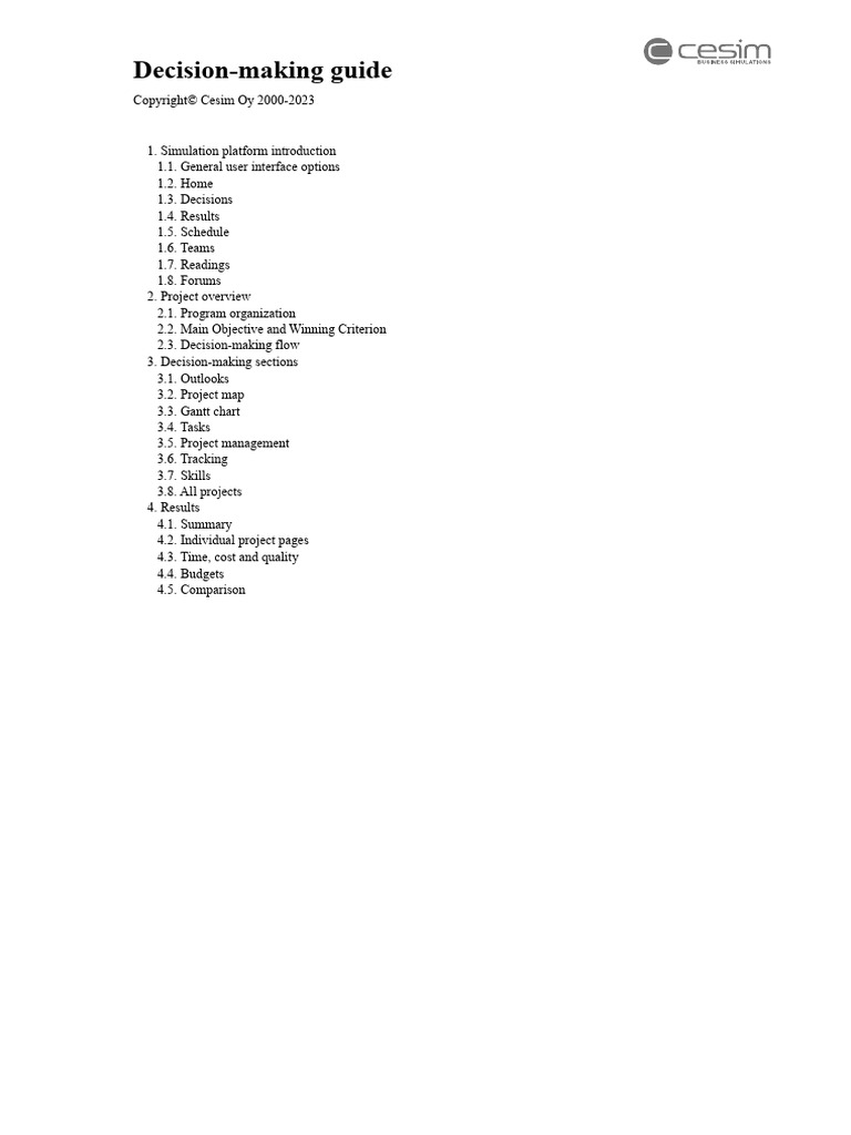 Decision-Making Guide - Project Management | PDF | Career & Growth