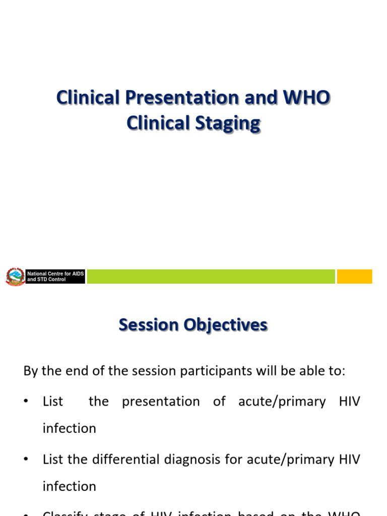 HIV Clinical Staging and Management | PDF | Hiv/Aids | Sexually ...