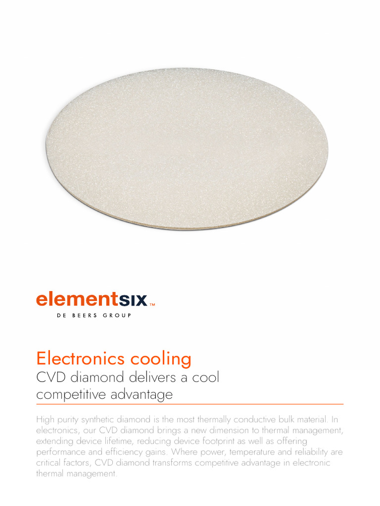 Element Six Electronics Capabilities | PDF | Chemical Vapor Deposition ...