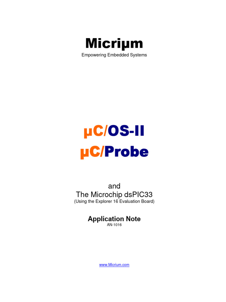 OSs Micrium Learning+Centre Application+Notes Micrium - Application ...