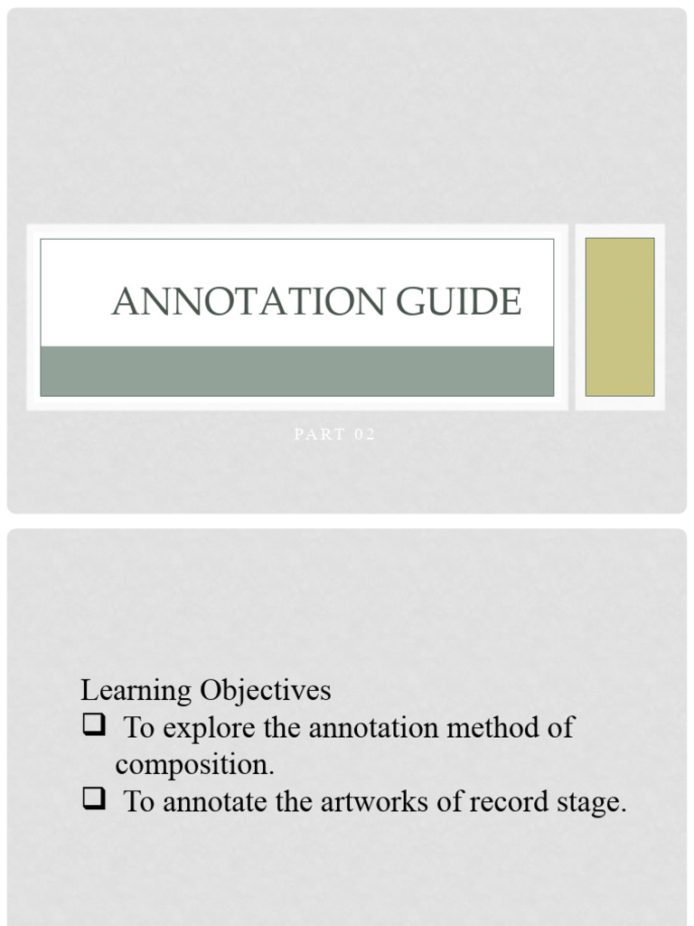 Annotation Guide Part 02 | PDF | Composition (Visual Arts) | Shape