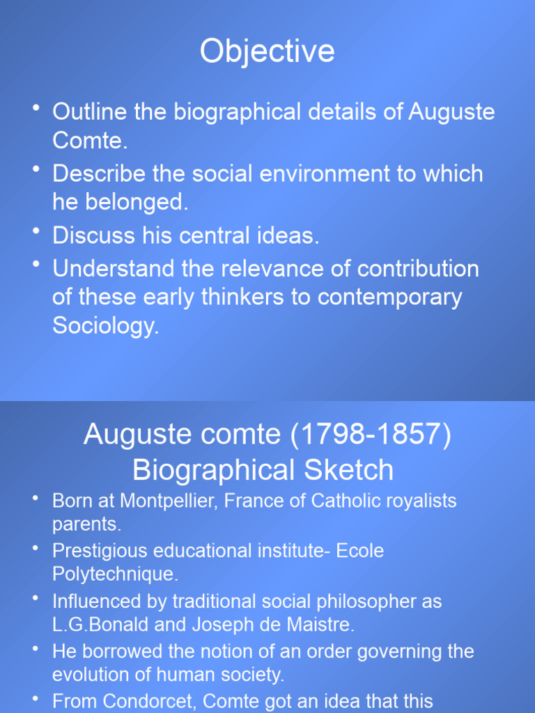 August Comte | PDF | Sociology | Science