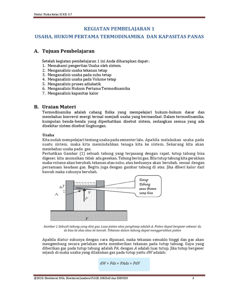 Modul Termodinamika 1 | PDF