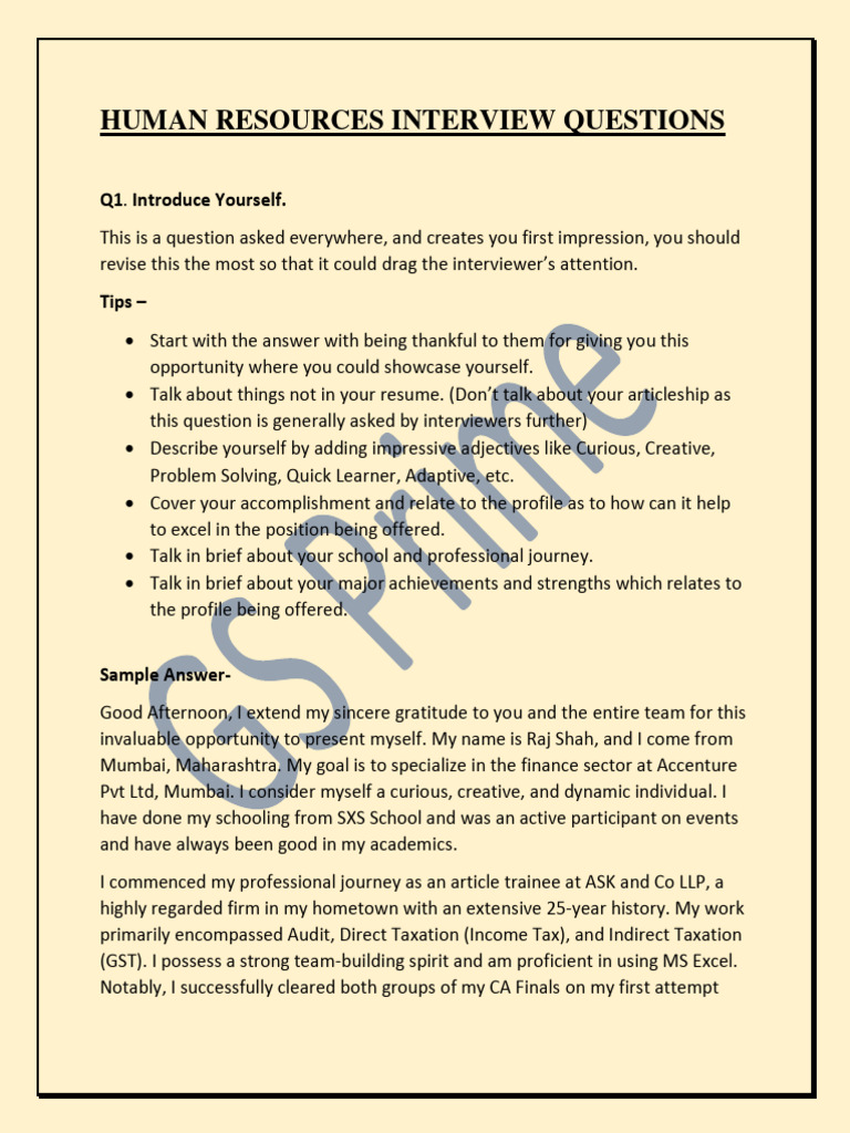 HR Questions answers | PDF | Audit | Taxes