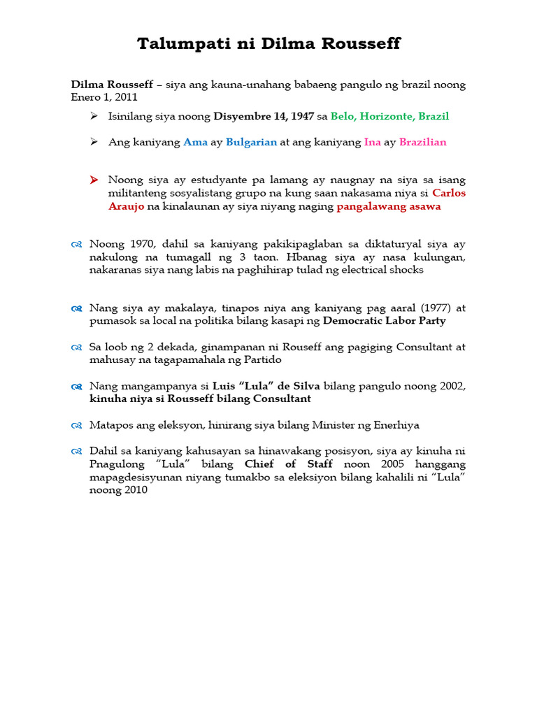 Talumpati Ni Dilma Rousseff | PDF