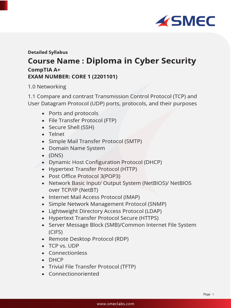 Diploma in Cyber Security | PDF
