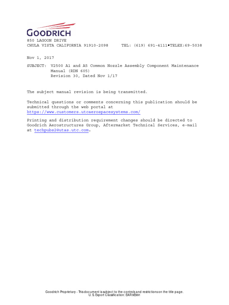 Goodrich Proprietary - This Document Is Subject To The Controls and ...
