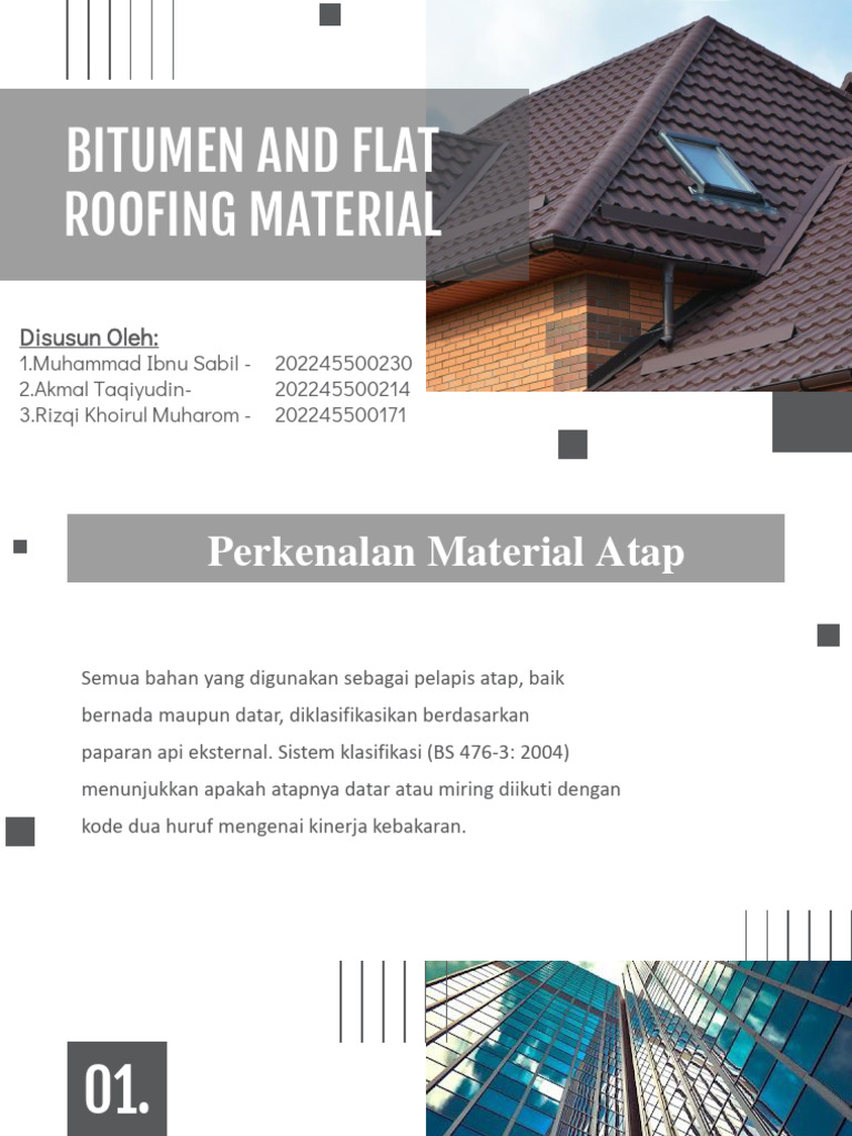 Bitumen dan Material Atap Datar | PDF | Seni | Teknologi & Rekayasa