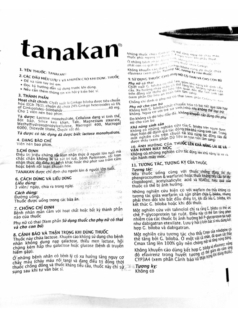 Tanakan | PDF