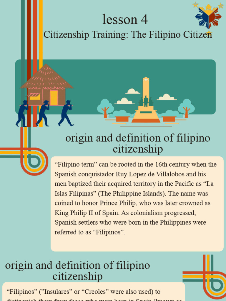Citizenship Training The Filipino Citizen | PDF | Naturalization ...