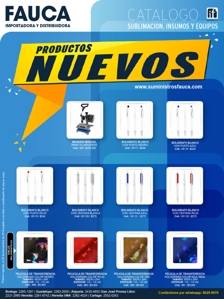 Catálogo de Suministros Fauca 2018 | PDF | Fases de la materia ...