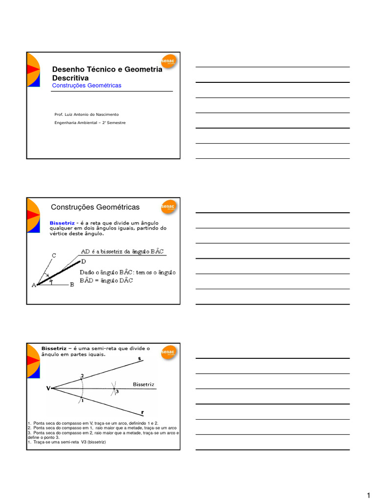 Aula3 Construcoes Geometricas | PDF | Triângulo | Polígono