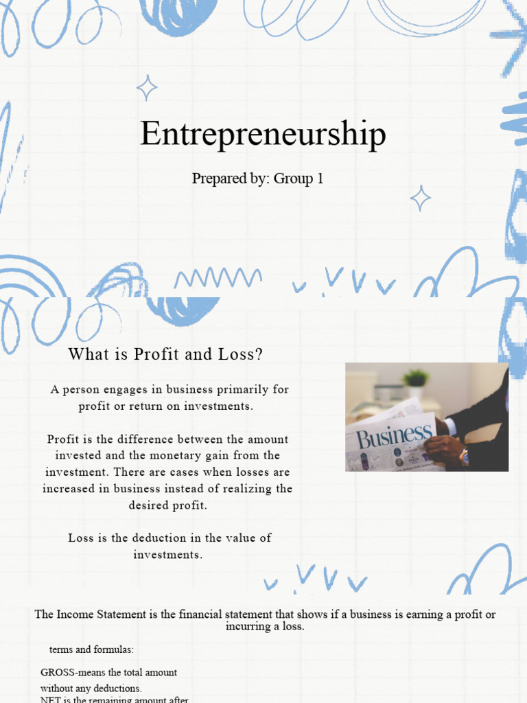 Entrepreneurship | PDF | Cost Of Goods Sold | Tax Deduction