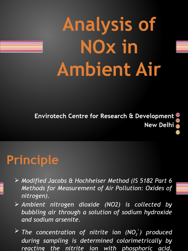 NOx Measurement in Ambient Air Analysis | PDF | Hydrogen Peroxide ...
