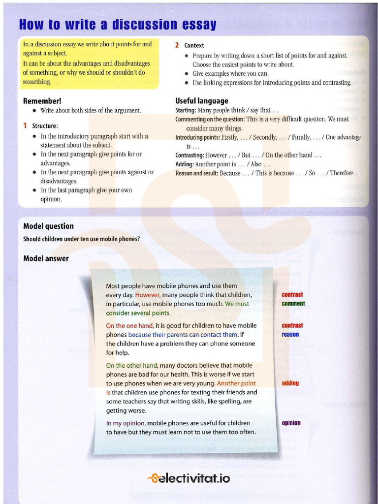 How To Write A Discussion Essay | PDF