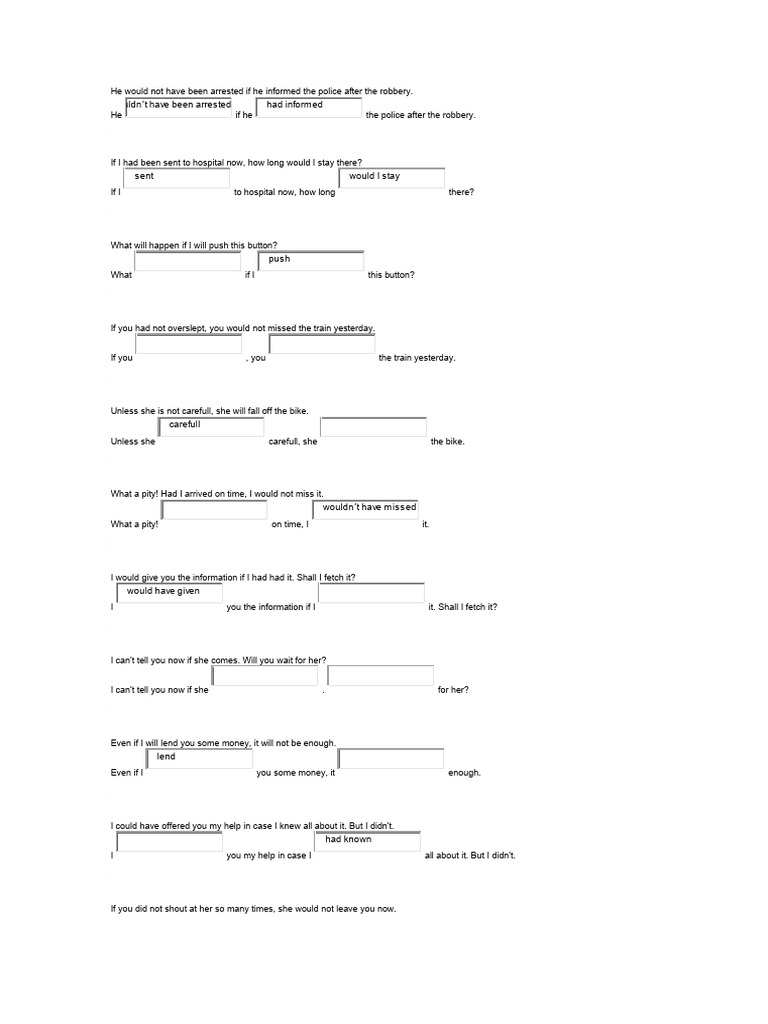 Error Correction in Conditional Sentences | PDF