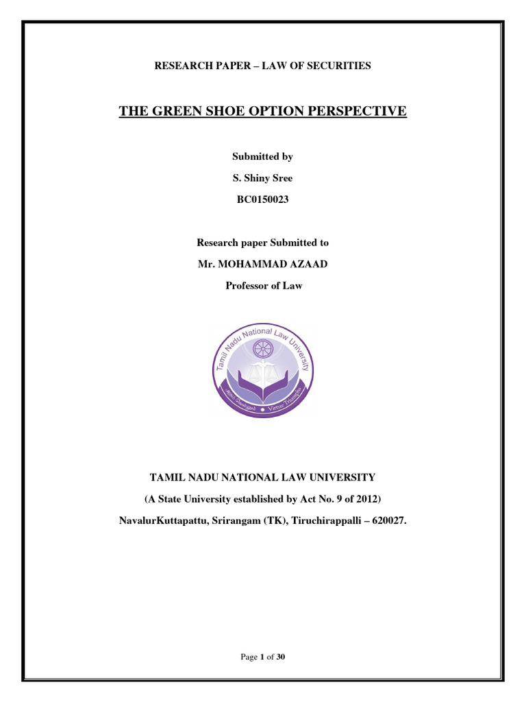 Securities Project - Final | PDF | Initial Public Offering | Stocks