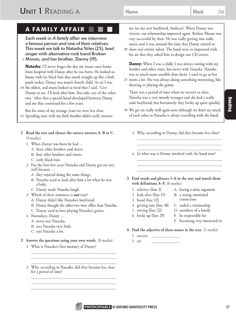 U1.Reading Practice A | PDF | Linguistic Typology | Syntax