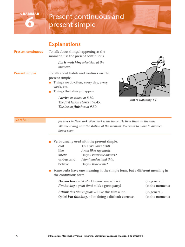 Present Simple V.S Present Continuous 2 | PDF | Syntax | Language Mechanics