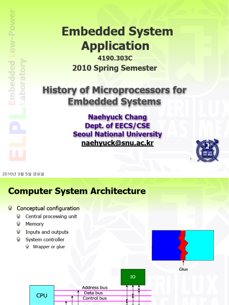 Embedded System Application: History of Microprocessors For Embedded Systems | PDF | Central ...