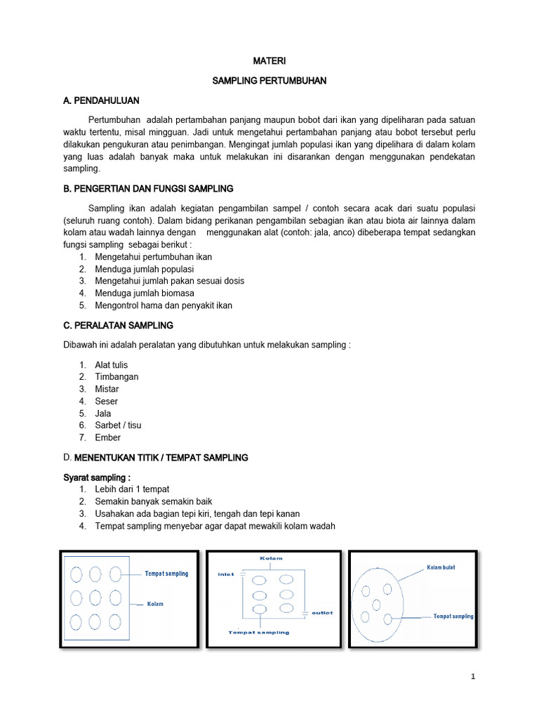 Proses Sampling Pertumbuhan Ikan | PDF | Kesehatan Holistik | Sains ...