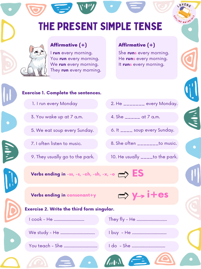 Present Simple Worksheet | PDF | Semantic Units | Human Communication