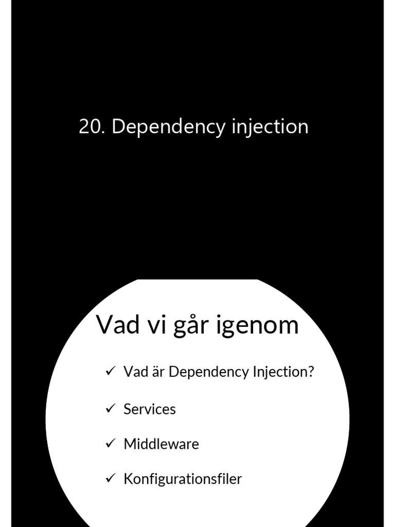 20 - Dependency Injection | PDF
