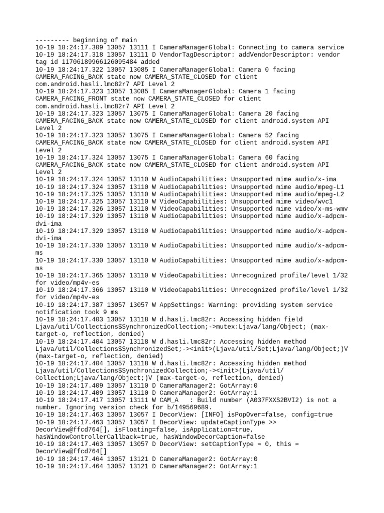 Log Cat 1697714657111 | PDF | Pointer (Computer Programming) | Image Stabilization