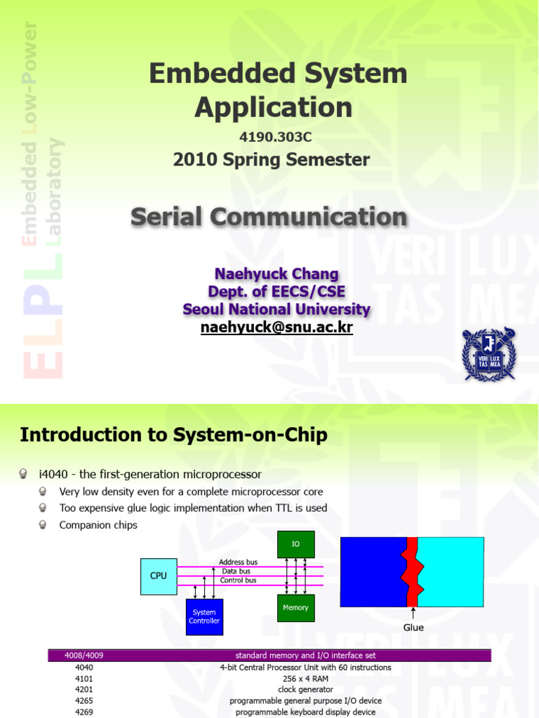 Embedded System Application: Serial Communication | PDF | System On A Chip | Microcontroller