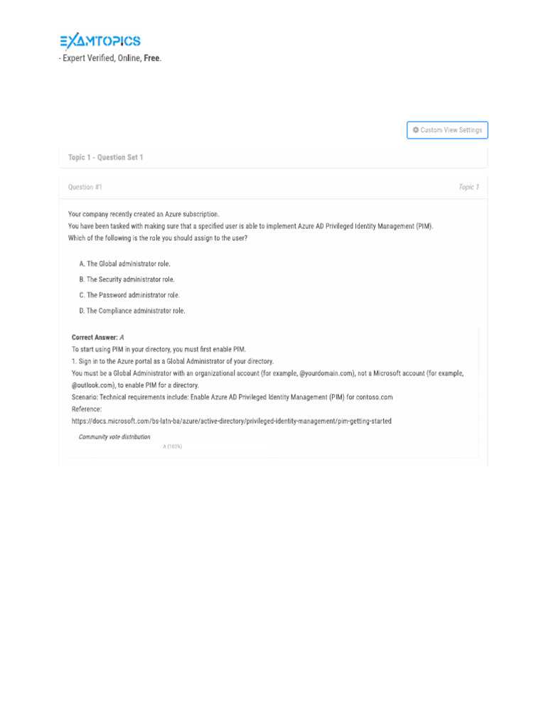 Examtopic Az-500 Questions and Answers | PDF