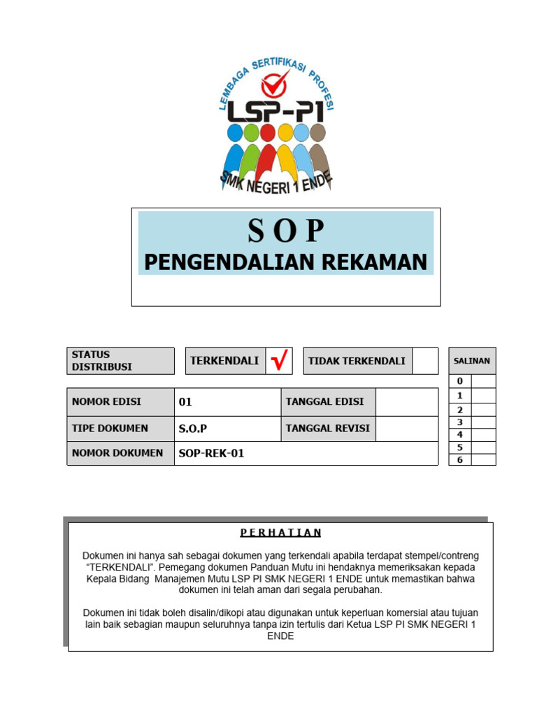 SOP-11_Pengendalian Rekaman | PDF