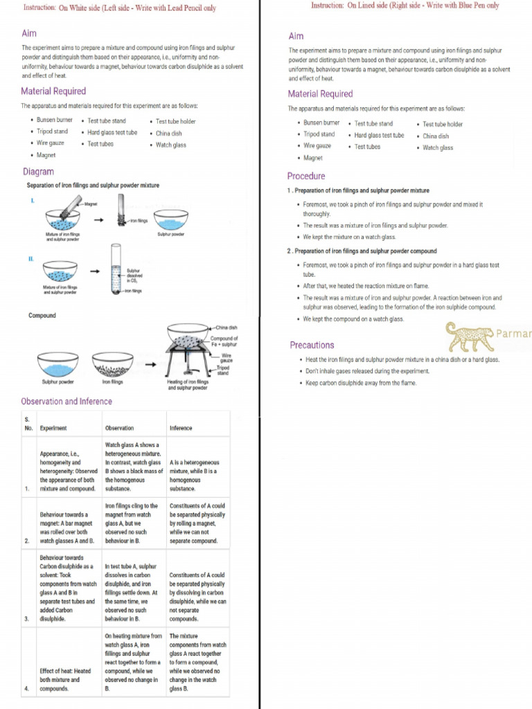 Science 1 to 5 Practicals - IX | PDF