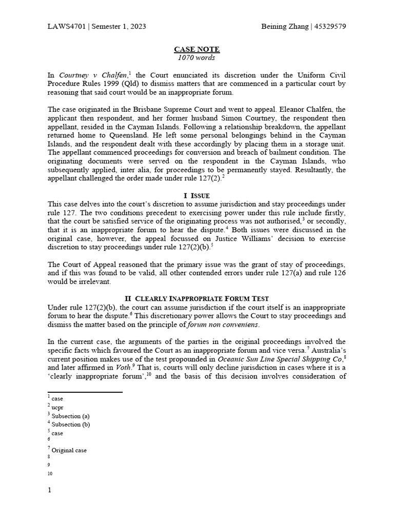 Civil - Case Note | PDF | Appeal | Jurisdiction
